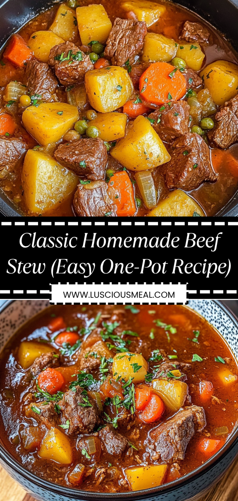Classic Homemade Beef Stew - lusciousmeal.com