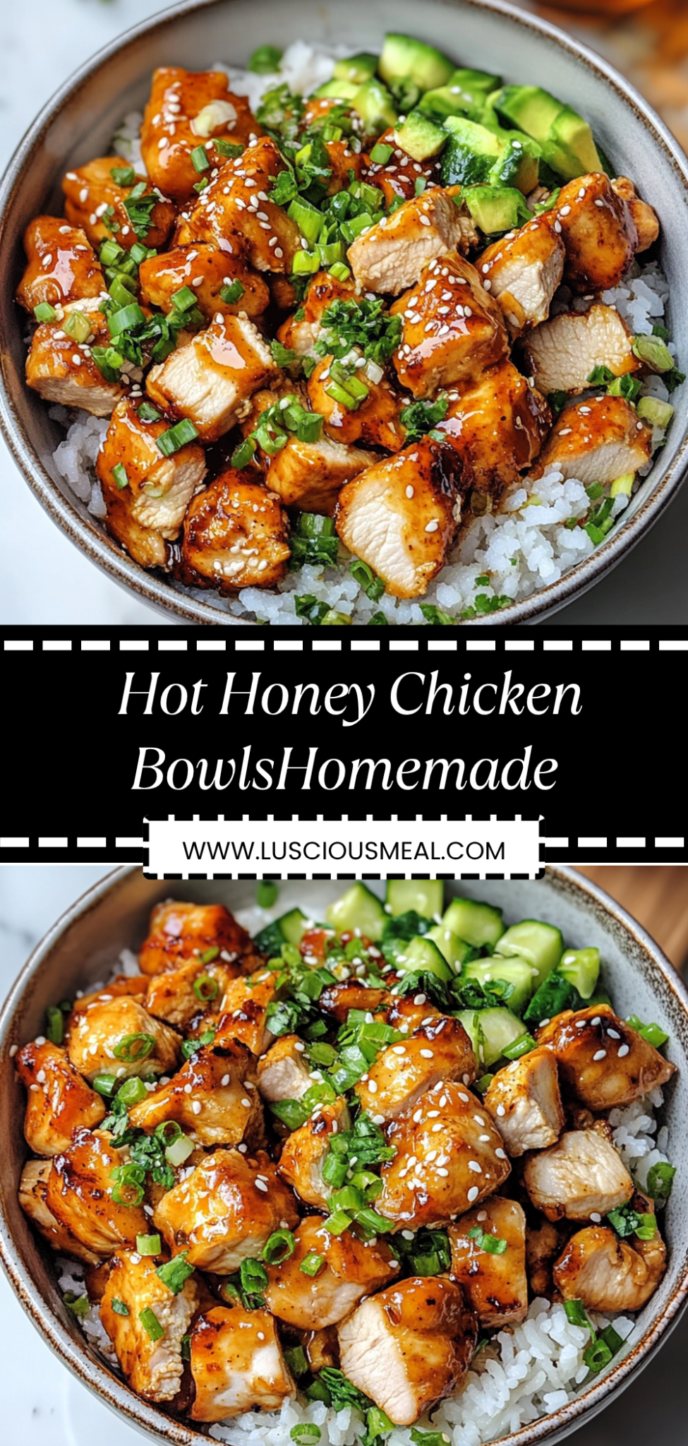 Hot Honey Chicken Bowls (Better Than Takeout!) - lusciousmeal.com