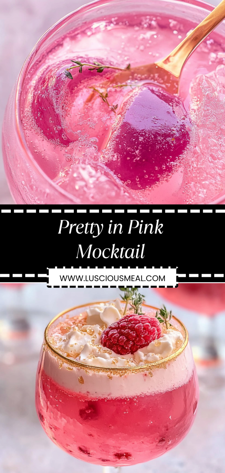 Pretty in Pink Mocktail - lusciousmeal.com