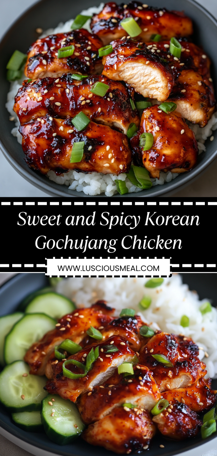 Sweet and Spicy Korean Gochujang Chicken - lusciousmeal.com