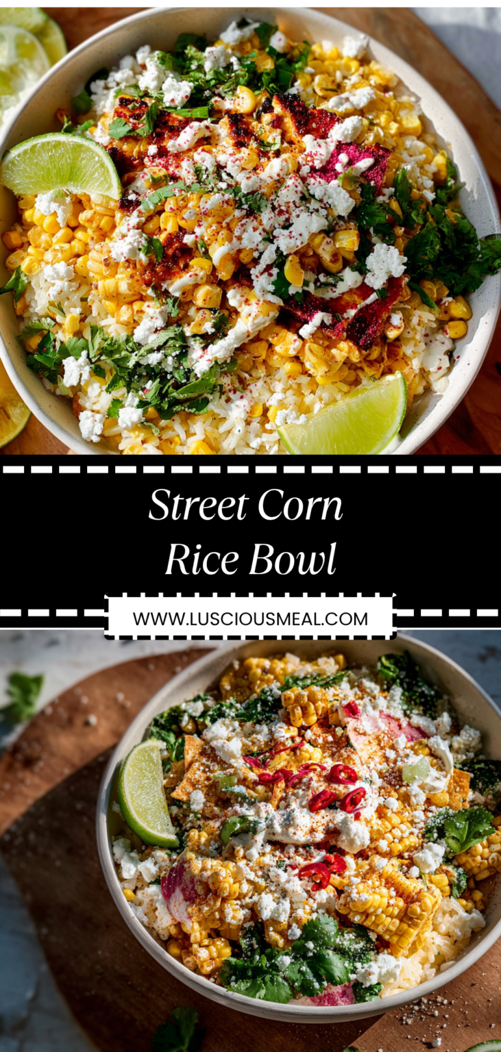 Street Corn Rice Bowl - lusciousmeal.com